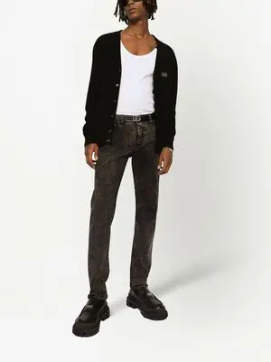 Dolce & Gabbana Cashmere-wool Cardigan With Logo Tag