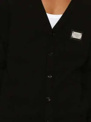 Dolce & Gabbana Cashmere-wool Cardigan With Logo Tag