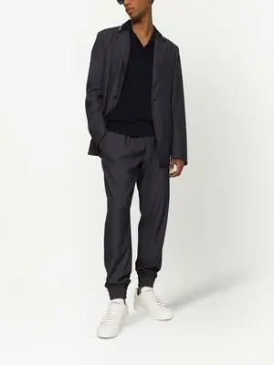 Dolce & Gabbana Virgin Wool Track Pants - Black