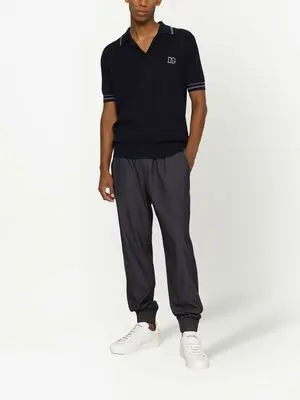 Dolce & Gabbana Virgin Wool Track Pants - Black