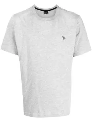 Paul Smith Zebra Embroidered-logo T-shirt - Grey