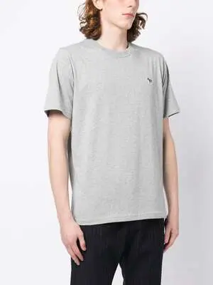 Paul Smith Zebra Embroidered-logo T-shirt - Grey