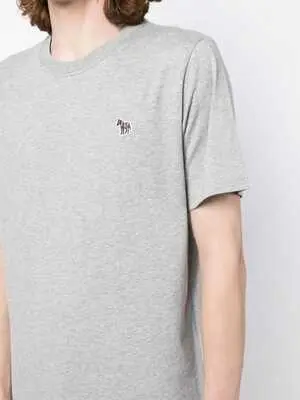 Paul Smith Zebra Embroidered-logo T-shirt - Grey