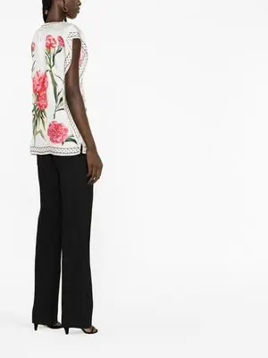 Dolce & Gabbana Floral-print Silk Blouse