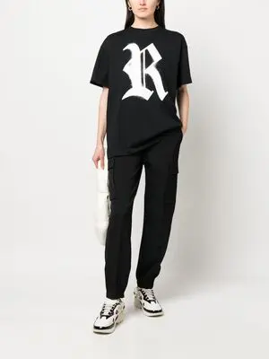 Raf Simons Logo-print Cotton T-shirt - Black