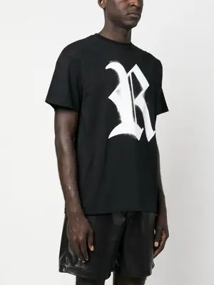 Raf Simons Logo-print Cotton T-shirt - Black
