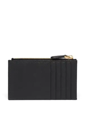Prada Leather Logo-plaque Card Holder - Black
