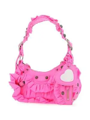 Balenciaga Le Cagole Ruffles Shoulder Bag - Pink