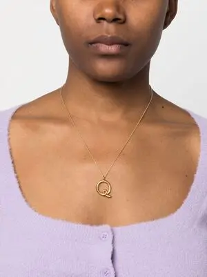 MISSOMA Curly Molten Initial Pendant Necklace - Gold
