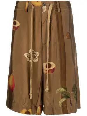 UMA WANG Fruit-print Shorts