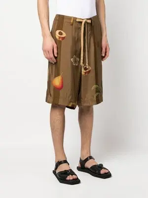 UMA WANG Fruit-print Shorts