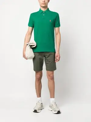 Polo Ralph Lauren Embroidered-logo Detail Polo Shirt - Green