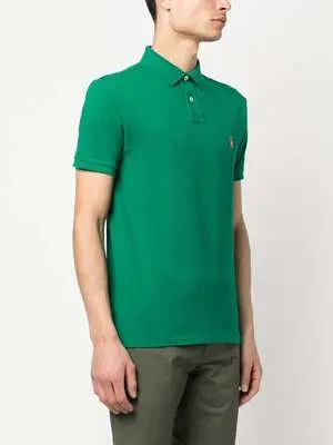 Polo Ralph Lauren Embroidered-logo Detail Polo Shirt - Green