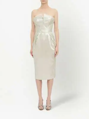 MAISON MARGIELA Cintzed Satin Midi Dress - Green