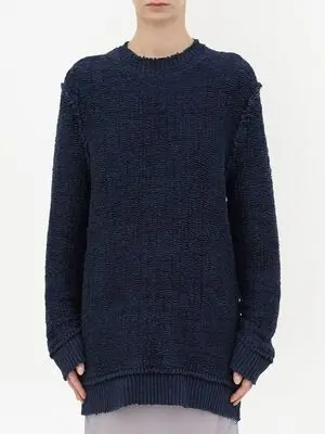 MAISON MARGIELA Woven-knit Crew-neck Jumper - Blue