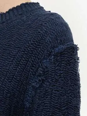 MAISON MARGIELA Woven-knit Crew-neck Jumper - Blue