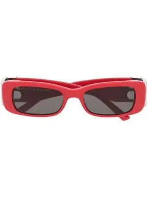 Balenciaga Dynasty Rectangle-frame Sunglasses - Red