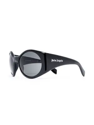 Palm Angels Tennis Round-frame Sunglasses - Black