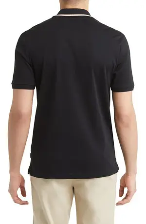 BOSS Penrose Tipped Polo - Blk