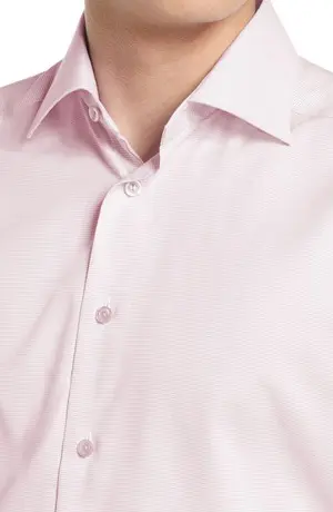 Eton Slim Fit Solid Dress Shirt - Pink