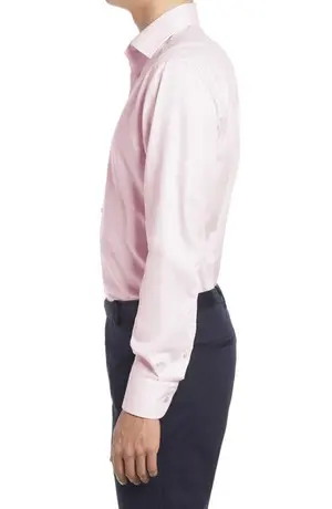Eton Slim Fit Solid Dress Shirt - Pink