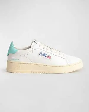 AUTRY Dallas Leather Low-top Sneakers - White Turq