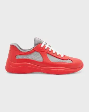 Prada Prada Americas Cup Rubber Trainer Sneakers - F0011 Rosso