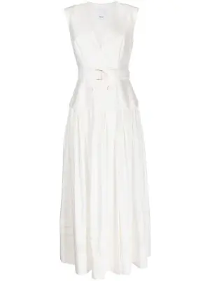 Acler Miller Belted Sleeveless Midi Dress