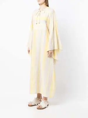 BAMBAH Striped Tie-fastening Kaftan Dress