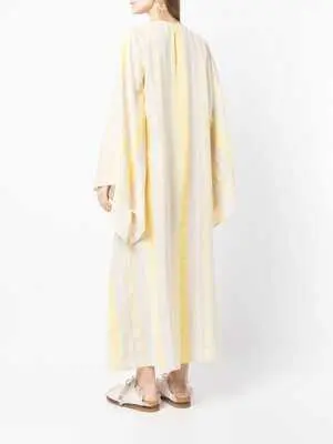 BAMBAH Striped Tie-fastening Kaftan Dress