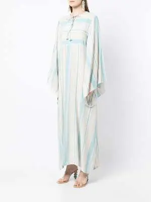 BAMBAH Striped Maxi Shirt Dress - Blue