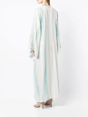 BAMBAH Striped Maxi Shirt Dress - Blue