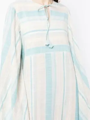BAMBAH Striped Maxi Shirt Dress - Blue