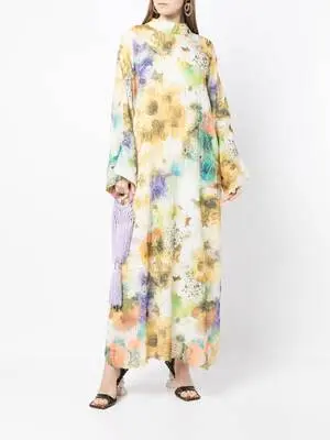 BAMBAH High-neck Kaftan Long Dress