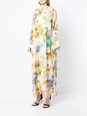 BAMBAH High-neck Kaftan Long Dress