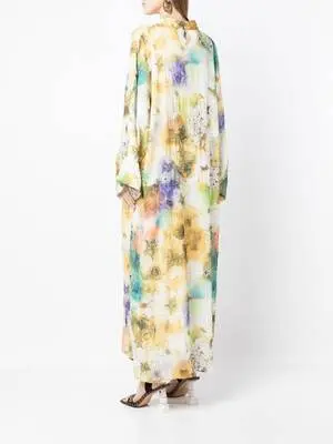 BAMBAH High-neck Kaftan Long Dress
