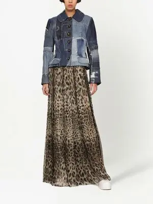 Dolce & Gabbana Leopard-print Culotte Trousers - Black