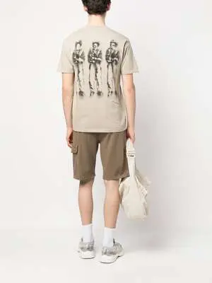 C.P. COMPANY Embroidered-logo T-shirt - Neutrals