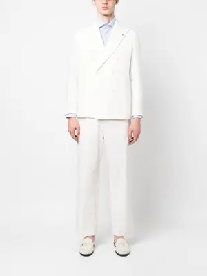 TINTORIA MATTEI 954 Long-sleeved Cotton Shirt - Blue