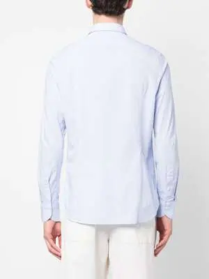 TINTORIA MATTEI 954 Long-sleeved Cotton Shirt - Blue