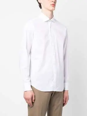 TINTORIA MATTEI 954 Long-sleeved Cotton Shirt - White