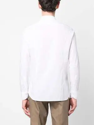 TINTORIA MATTEI 954 Long-sleeved Cotton Shirt - White