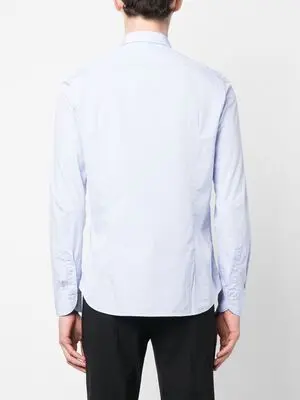 TINTORIA MATTEI 954 Long-sleeved Cotton Shirt - Blue