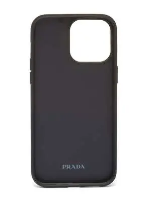 Prada Leather Iphone 14 Pro Max Case - Black | Editorialist