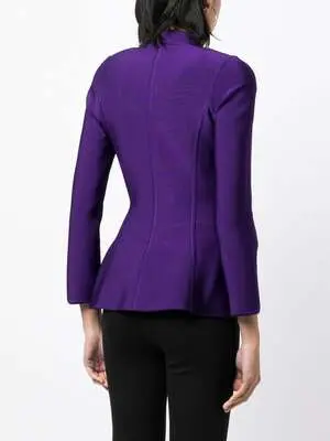HERVE L. LEROUX Peplum-hem Jacket - Purple