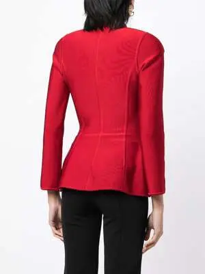 HERVE L. LEROUX Peplum-hem Jacket - Red