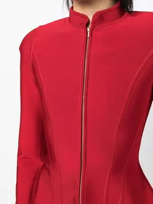 HERVE L. LEROUX Peplum-hem Jacket - Red