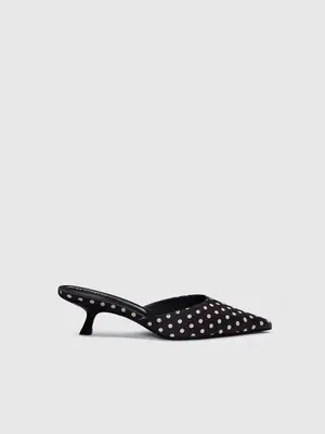 REFORMATION Wilda Kitten Mule - Black