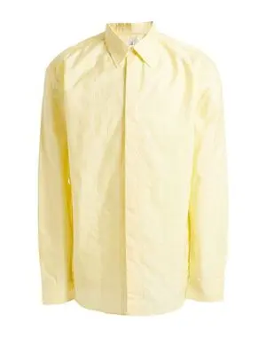 Dunhill Man Shirt Sky Blue Size M Cotton Yellow