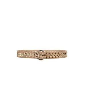 Sandro Cowhide Belt - Beige